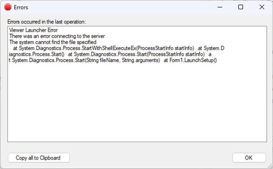 Windows Viewer Error – "The system cannot find the file specified"