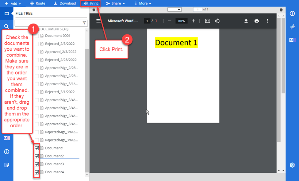 How To Combine Documents Using FileBound Connect
